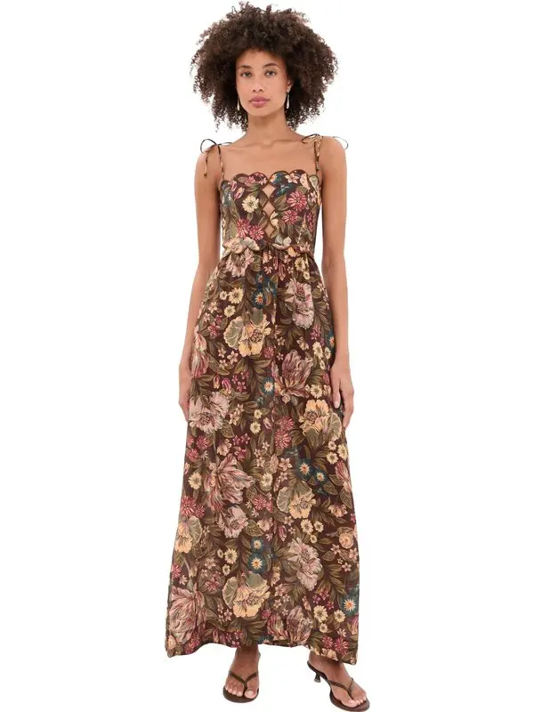 Agua Bendita Zafra Julia Dress - Brown