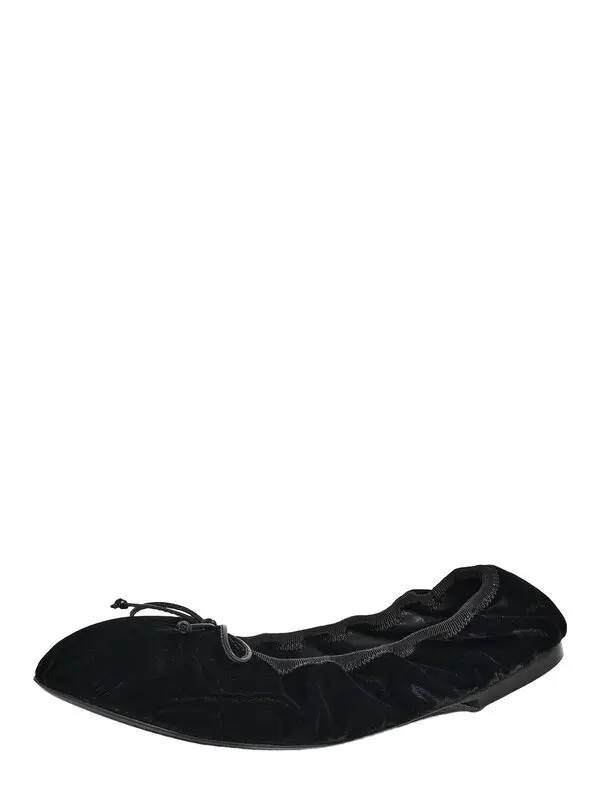 STUART WEITZMAN Nia Velvet Ballet Flats - Black