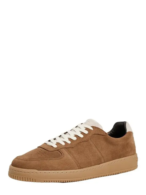 LES DEUX Suede Sneakers - Bone Brown