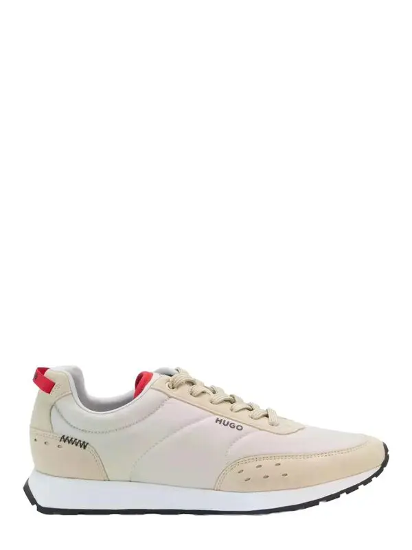 Hugo Retro-inspired Trainers With Faux Suede - Grey