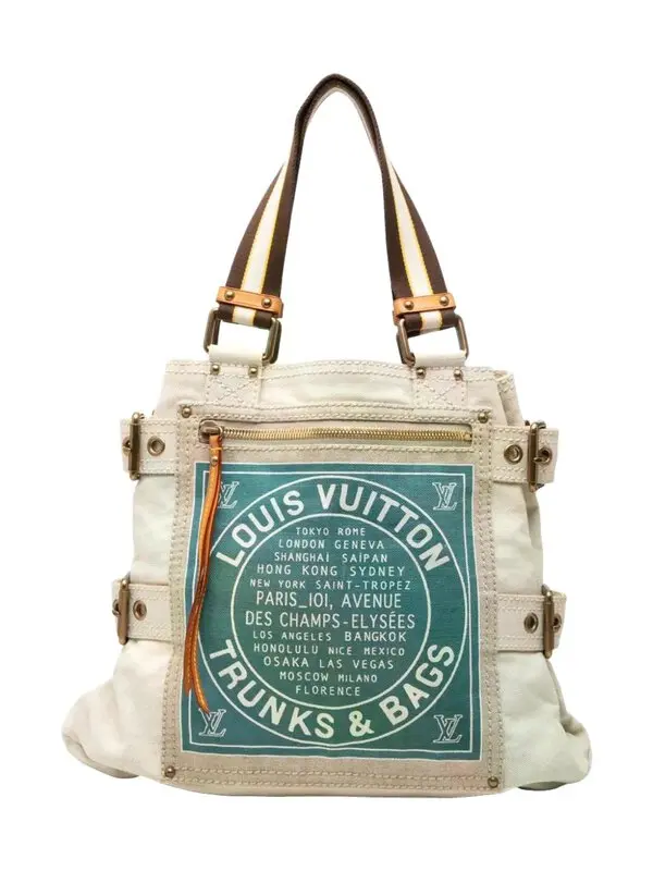 LOUIS VUITTON 2005 Cruise Line Globe Shopper Mm Tote Bag - Neutrals