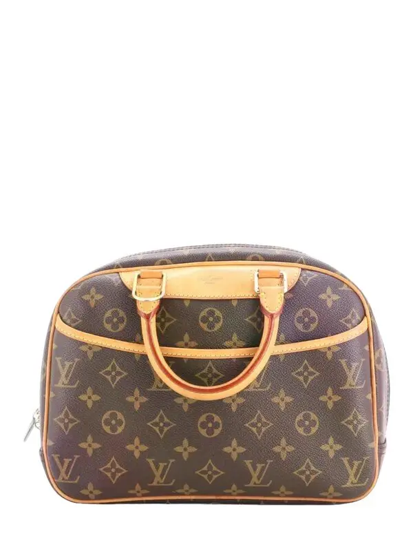 LOUIS VUITTON Trouville Handbag Monogram Canvas Satchel - Brown