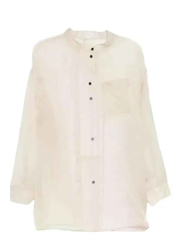 YEAREAST Sheer Panelled Shirt - Neutrals