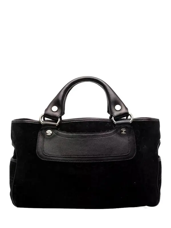 Celine 2010 C Macadam Suede Boogie Handbag - Black