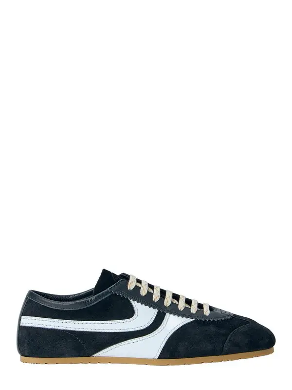 Dries Van Noten Suede Panel Sneakers - Black