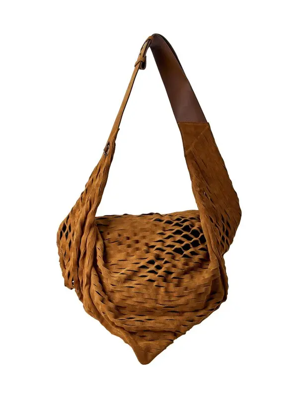 KIKO KOSTADINOV Fiore Twisted Shoulder Bag - Brown