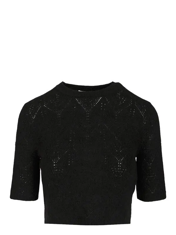 P.a.r.o.s.h Crop Sweater - Black