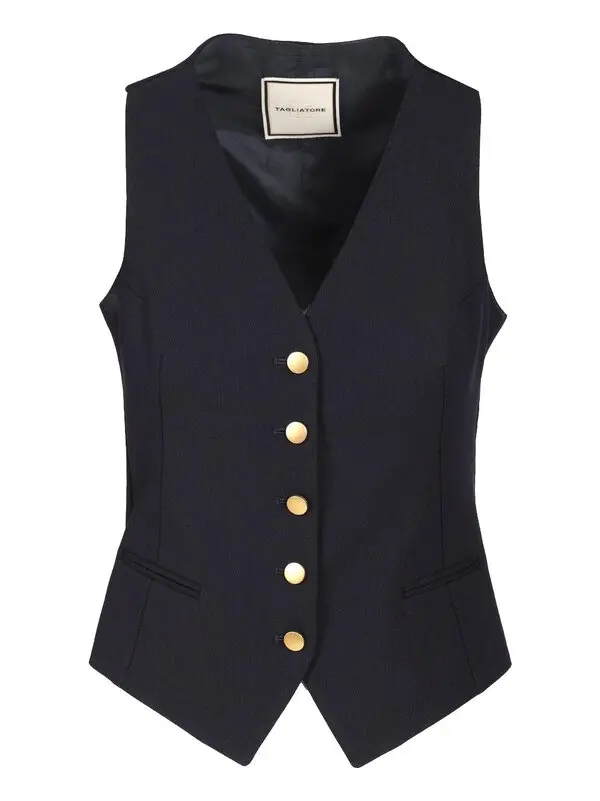 Tagliatore Gaelle Waistcoat - Black