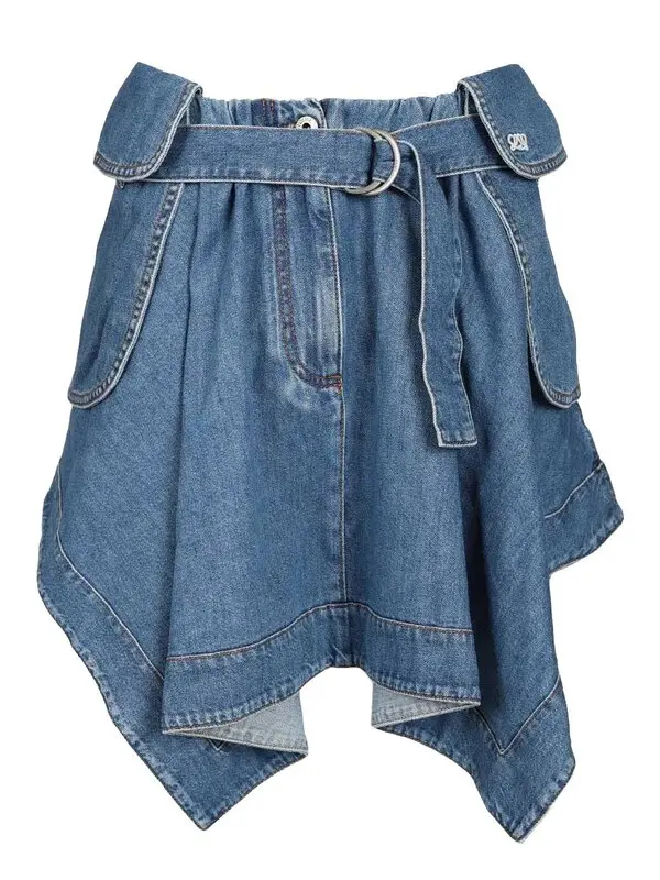 Loewe Denim Cargo Skirt - Blue