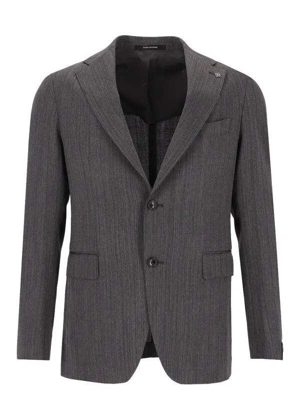 Tagliatore Vesuvius Herringbone Dress - Gray