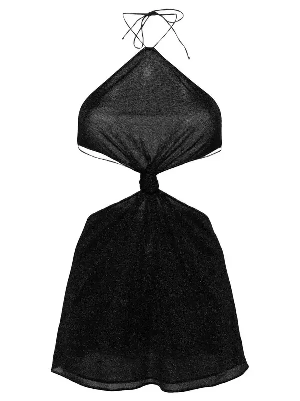 Oseree Lumiére Knot Mini Dress - Black