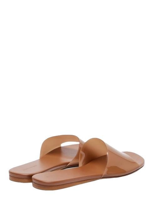 Amina Muaddi Pointedtoe Opentoe Mules - Brown