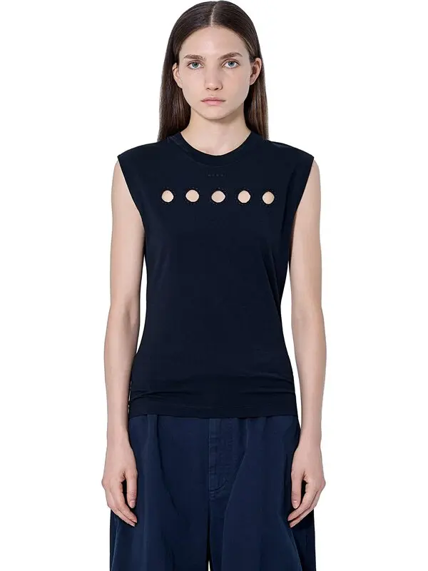 Marni Sleeveless Top With Cut-out Detailing - Black