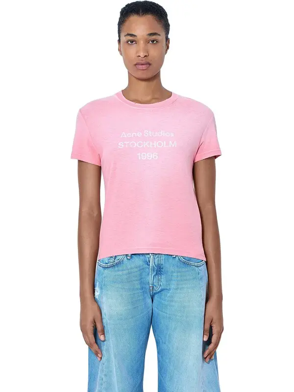 Acne Studios 1996 Fitted Logo T-shirt - Pink