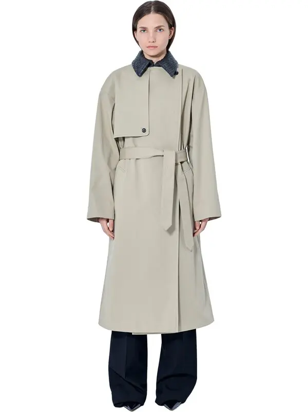 Bottega Veneta Light Cotton Trench Coat - Cream