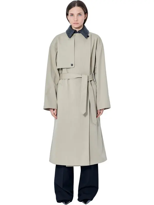 Bottega Veneta Light Cotton Trench Coat - Cream