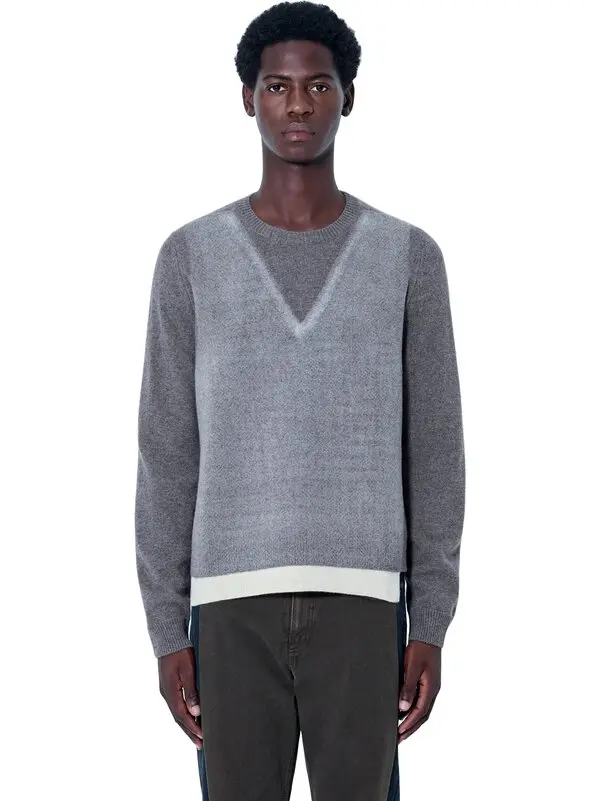 MAISON MARGIELA Fused Knit Sweater - Gray