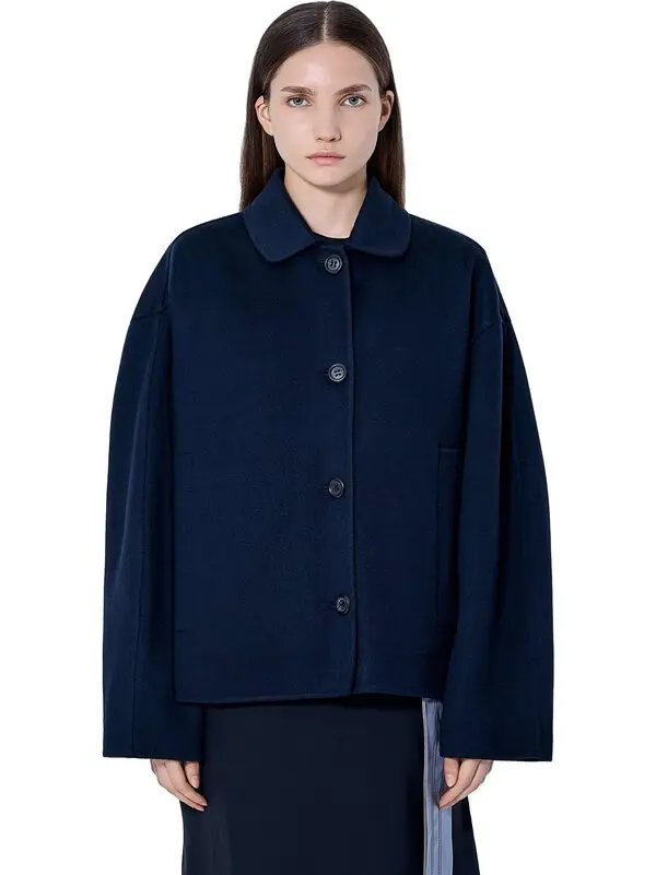 Marni Buttoned Wool Jacket - Blue