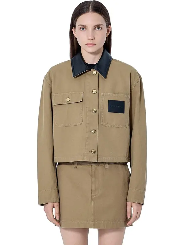 Balenciaga Cropped Workwear Jacket - Cream