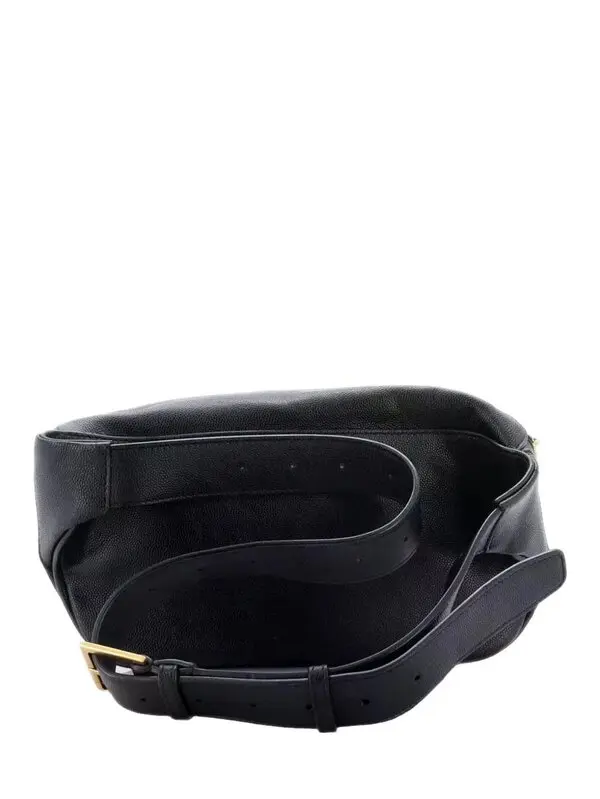 Saint Laurent Classic Monogram Leather Belt Bag - Black