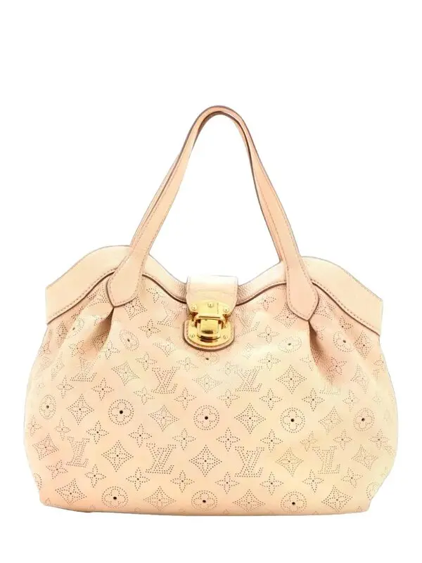 LOUIS VUITTON Cirrus Handbag Mahina Leather Pm Tote Bag - Neutrals