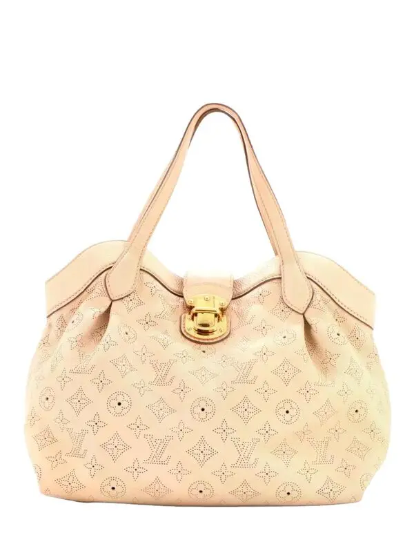 LOUIS VUITTON Cirrus Handbag Mahina Leather Pm Tote Bag - Neutrals