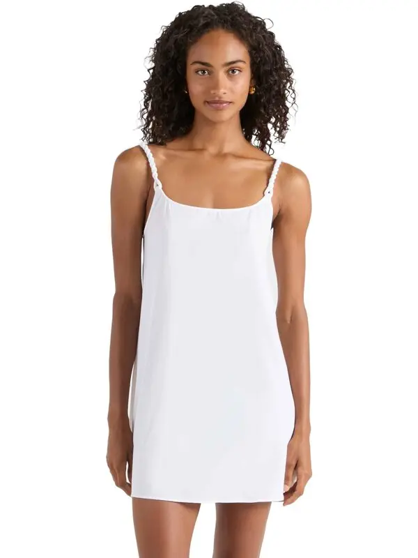 Hunza G Twisty Strap Mini Dress - White