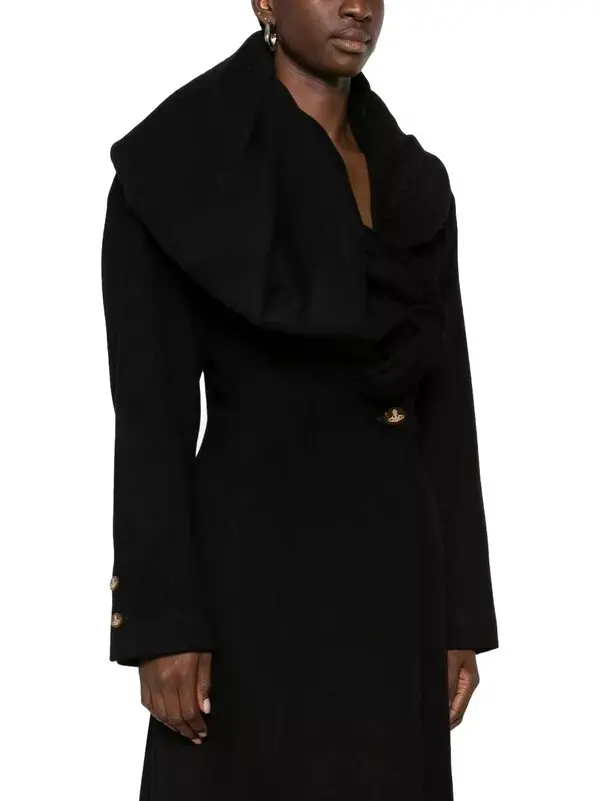 VIVIENNE WESTWOOD Marilyn Draped-collar Coat - Black
