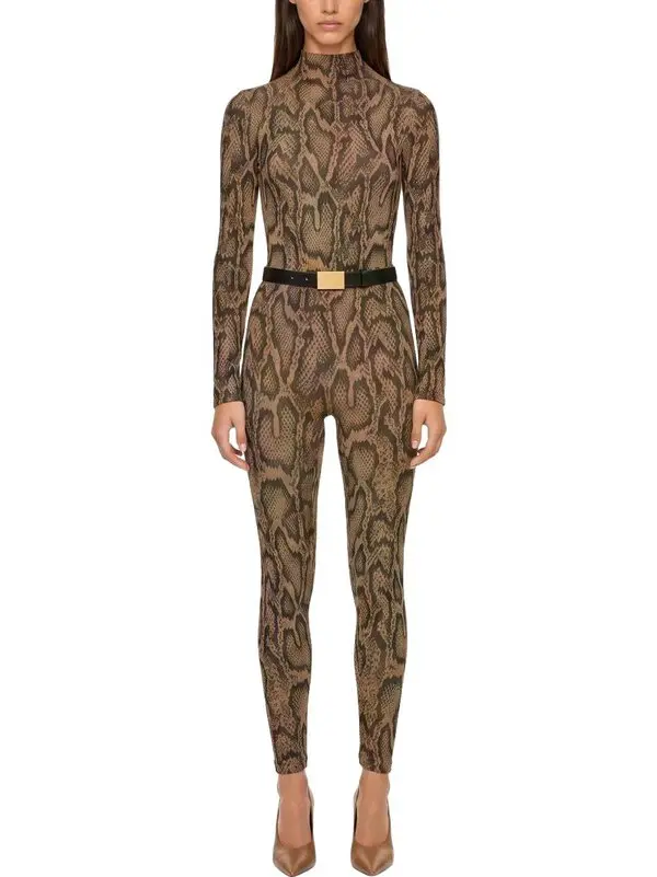 Wolford Snake-print Trousers - Brown