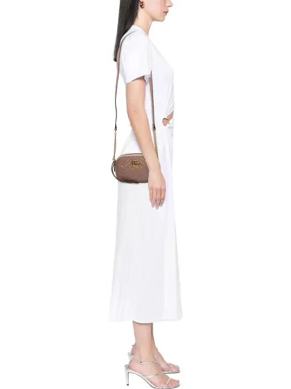 Gucci 2016-2026 Mini Gg Marmont Matelasse Calfskin Crossbody Bag - Brown
