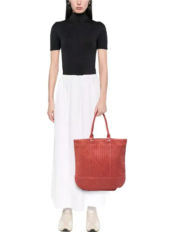 Bottega Veneta 2012-2026 Nappa Intrecciato Tote Bag - Orange