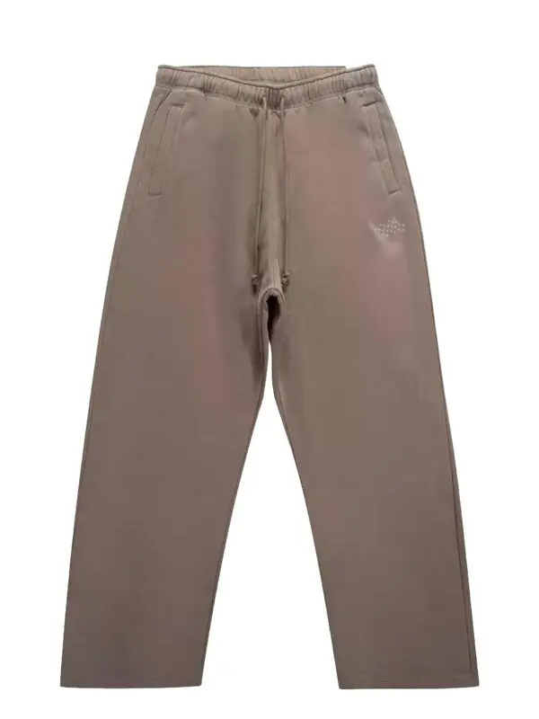 JORDAN Oversized Fleece Track Pants - Brown