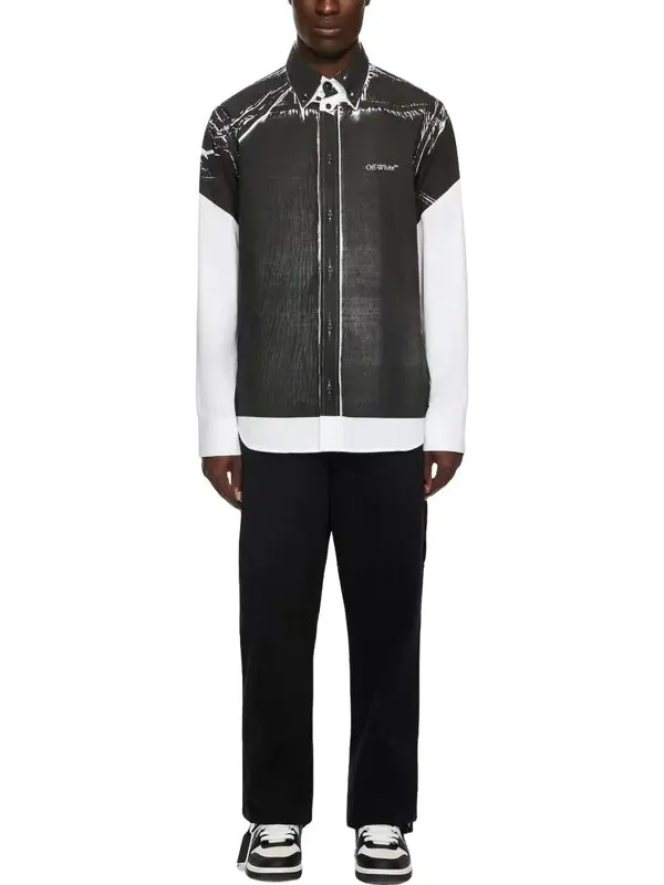 Off-White Negative Bookish Poplin Shirt - White
