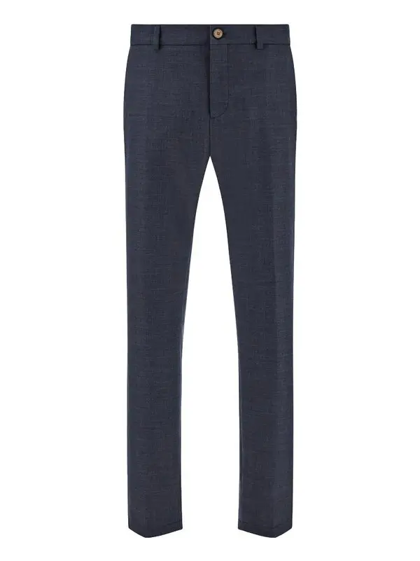 Paul & Shark Pantalone Bellagio In Lana - Blue