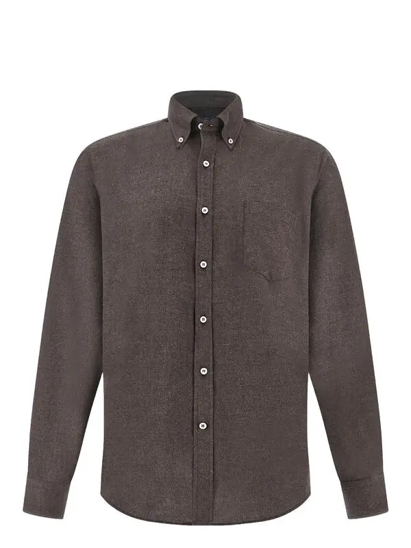 Paul & Shark Cotton Flannel Shirt - Pepper
