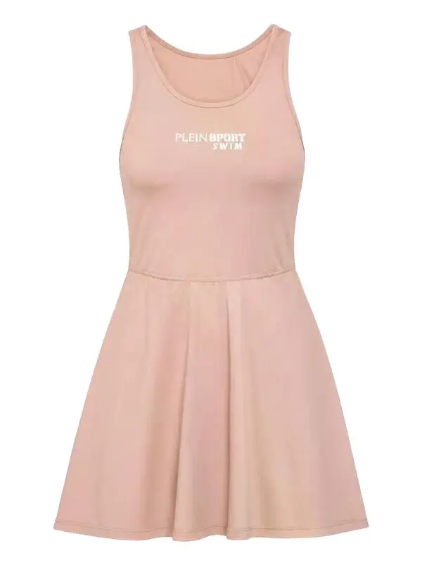 PLEIN SPORT Logo-print Racerback Mini Dress - Pink