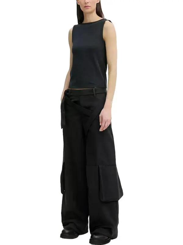 HELIOT EMIL Belted Cargo Pants - Black