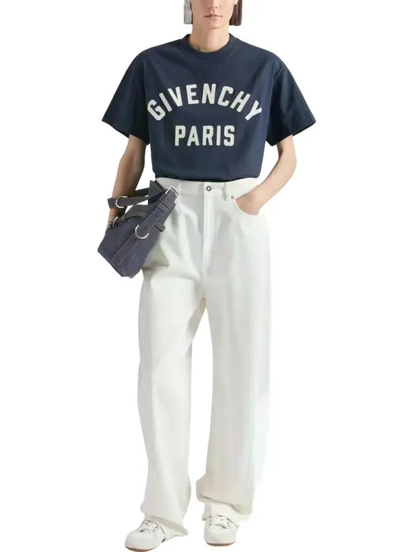 Givenchy Boxy Fit T-shirt In Cotton - Blue