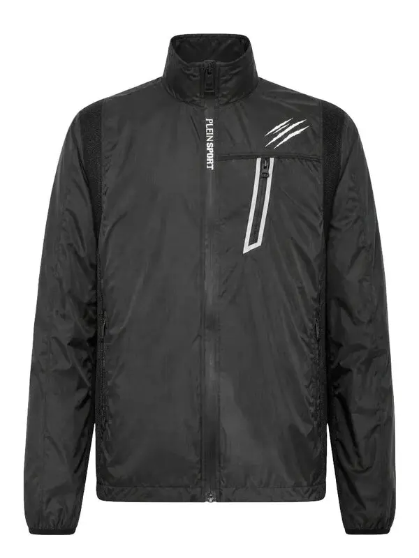PLEIN SPORT Logo-print Zip-up Jacket - Black