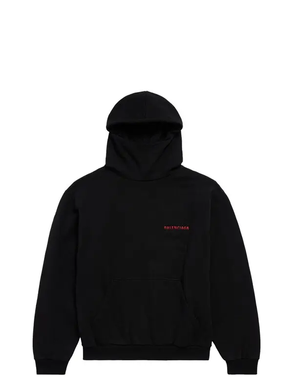 Balenciaga Back Gradient High Collar Hoodie - Black