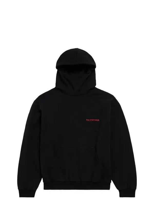 Balenciaga Back Gradient High Collar Hoodie - Black