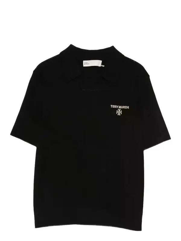 Tory Burch Simone Wool Polo - Black