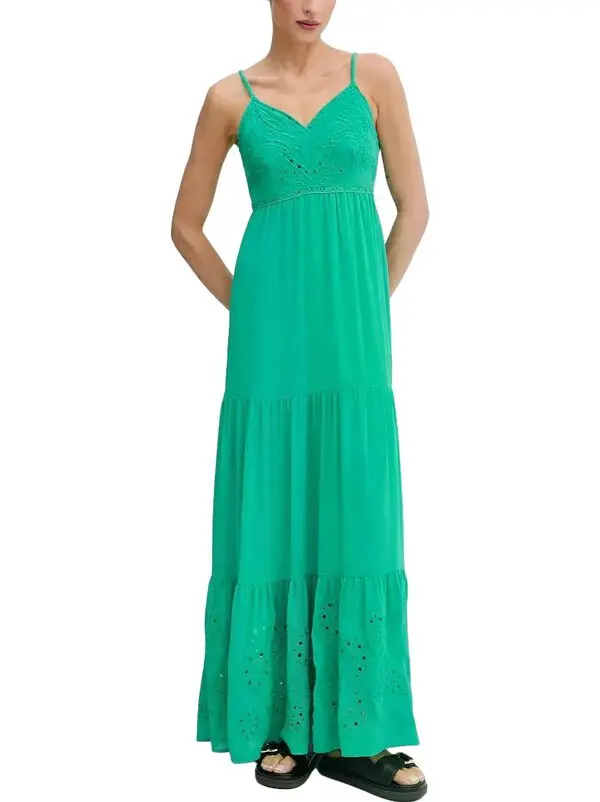 MORGAN Braided-tie Maxi Dress - Green