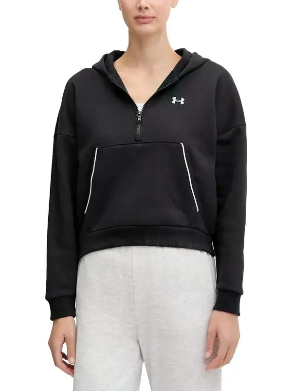 Under Armour Rival Half-zip Logo Hoodie - Black
