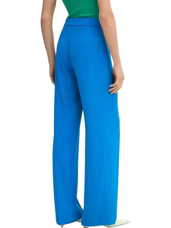 MORGAN Pressed-crease Wide-leg Trousers - Blue