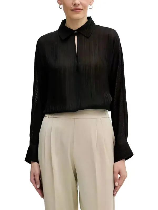 Sisley Keyhole-detail Blouse - Black