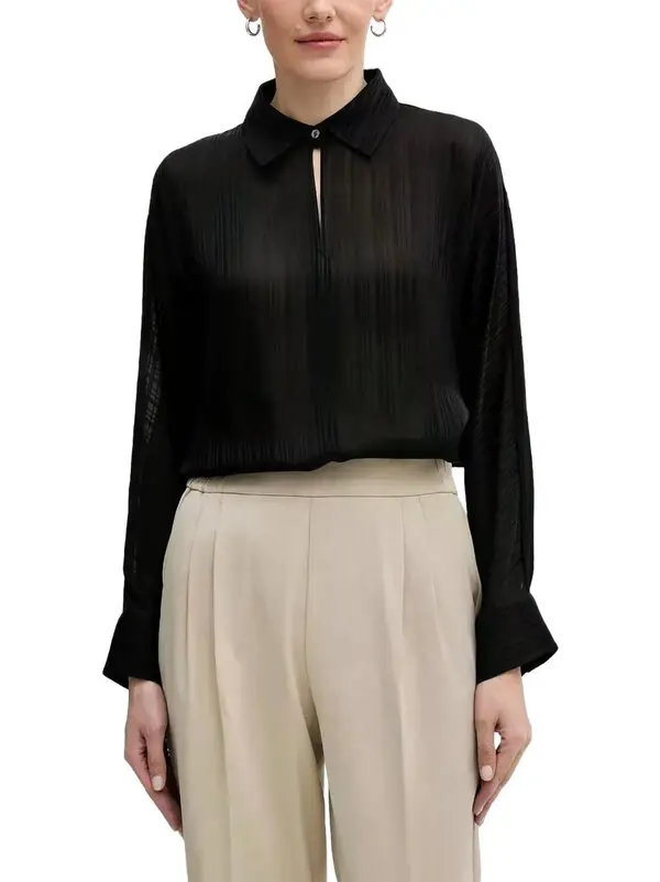 Sisley Keyhole-detail Blouse - Black
