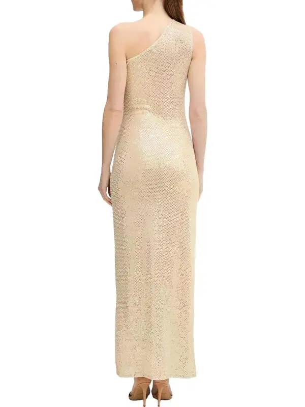 MORGAN One-shoulder Sequin-embellished Maxi Dress - Neutrals