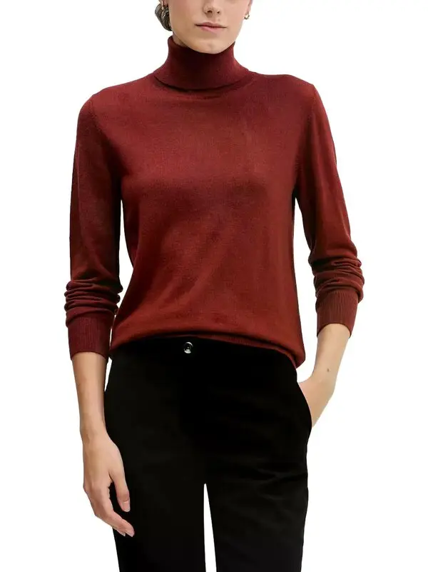 Sisley Roll Neck Sweater - Red