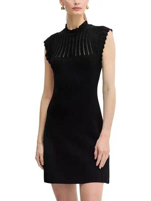 MORGAN Mock-neck Mini Dress - Black